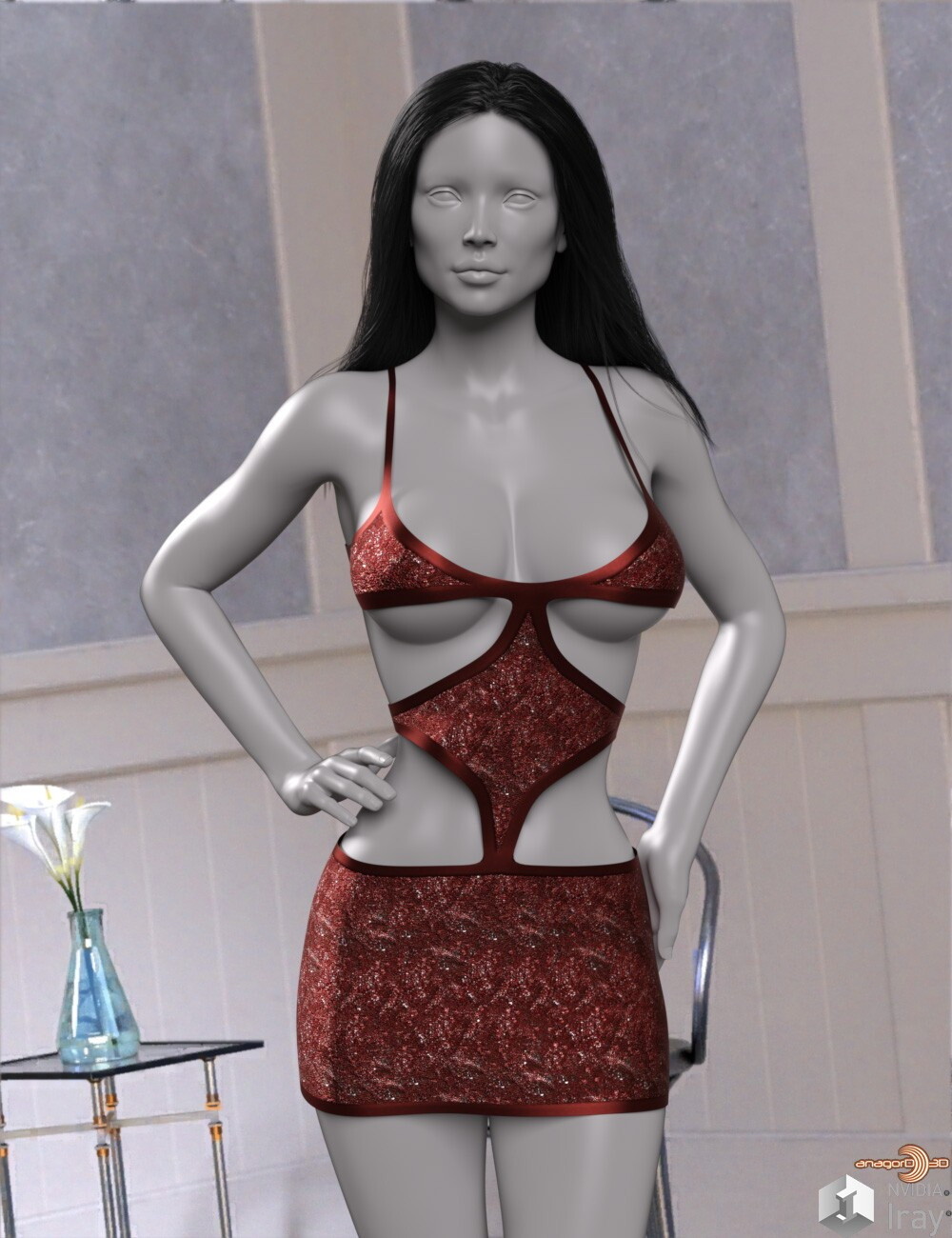 Versus Exnem Dforce Cocktail Dress G For Genesis 8 Female [request]